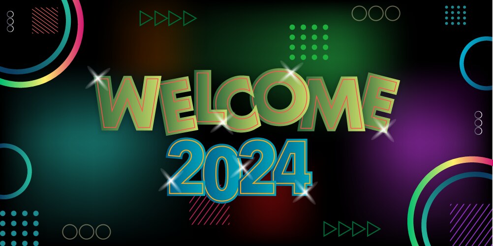 Welcome 2024 Vector Images (over 400)