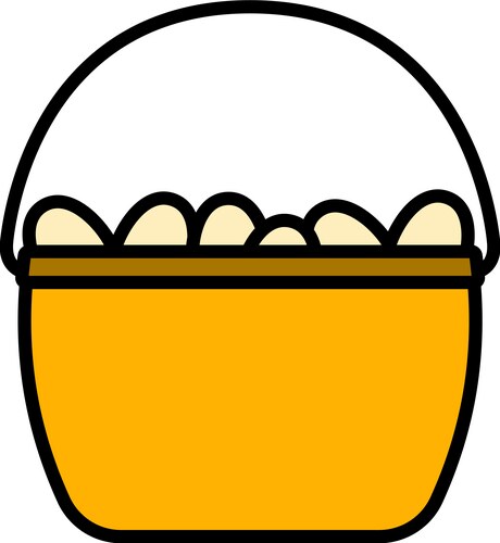 Farm basket icon flat style Royalty Free Vector Image