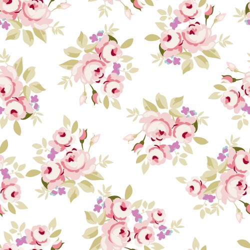 Pattern with small buds roses Royalty Free Vector Image