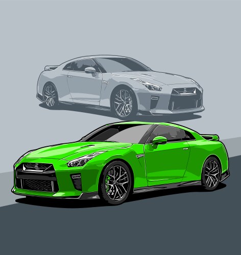 Jdm car template for design needs Royalty Free Vector Image