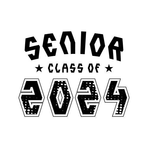 Graduation class of 2024 calligraphy text design Vector Image