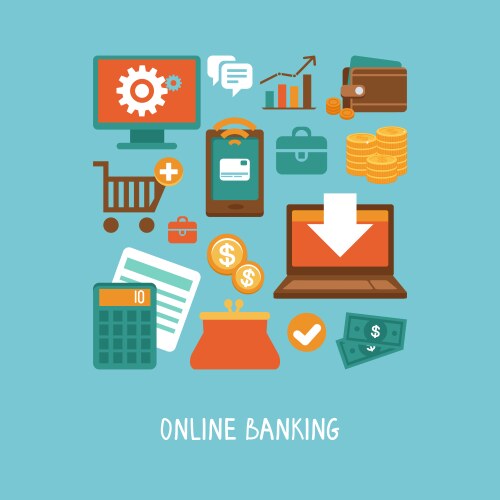 Online banking personal account Royalty Free Vector Image