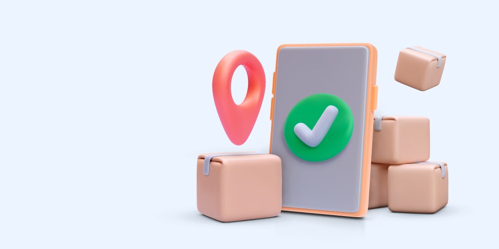 Delivery parcels concept in realistic style Vector Image