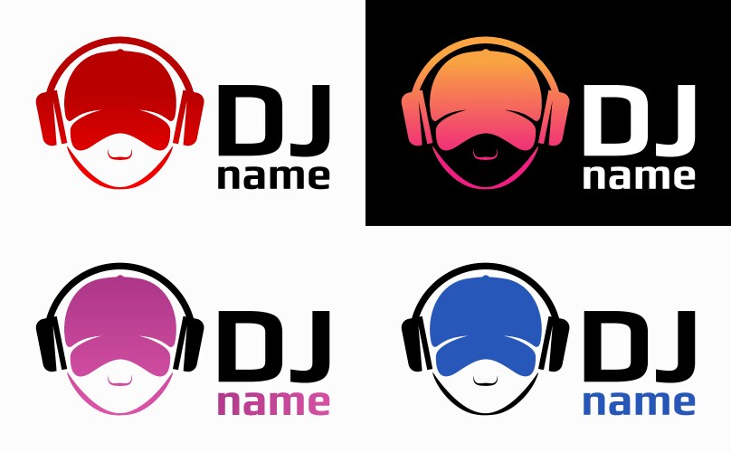 Dj logo design creative Royalty Free Vector Image