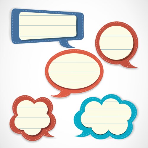 Colorful speech bubble frames Royalty Free Vector Image