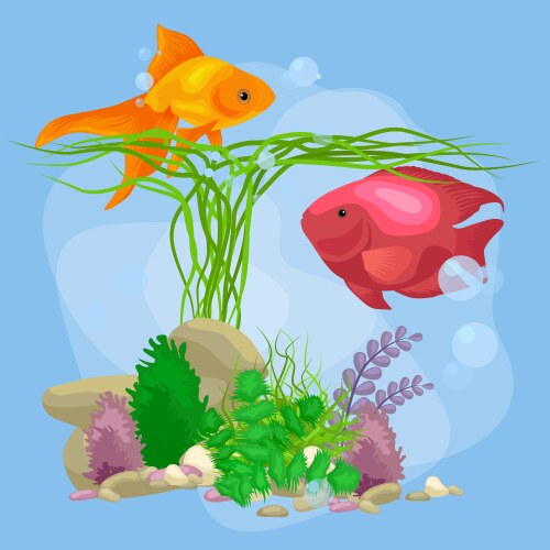Fish world vertical seamless - map Royalty Free Vector Image