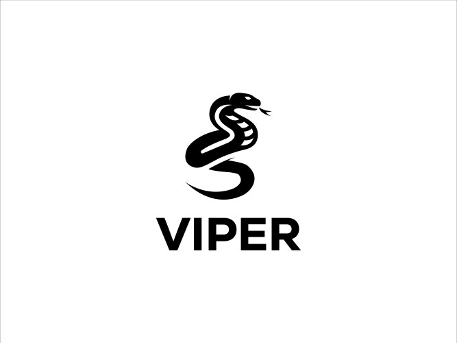 Black viper logo Royalty Free Vector Image - VectorStock