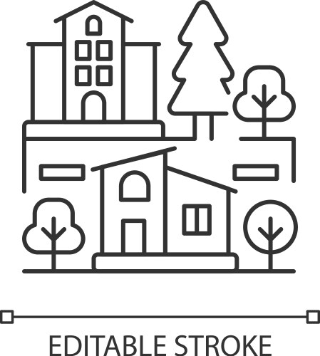 Neighborhood association logo Royalty Free Vector Image