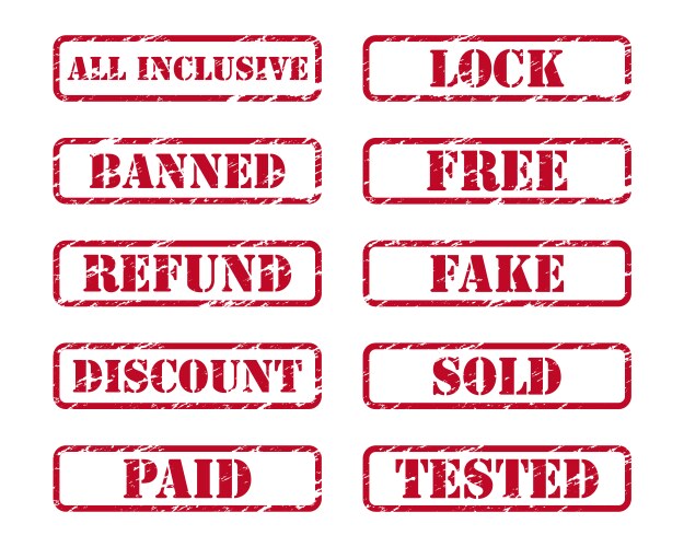 Grunge rubber stamps Royalty Free Vector Image