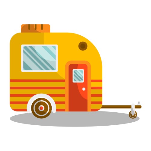 Cartoon camper Royalty Free Vector Image - VectorStock