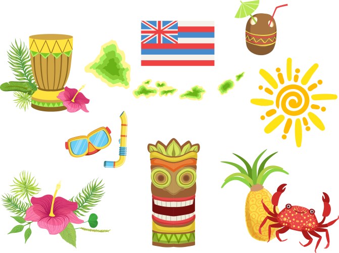 Hawaiian tiki god tribal totem Royalty Free Vector Image