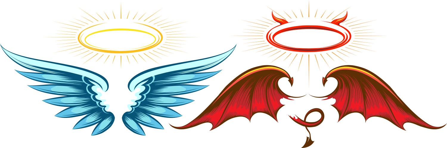 Angel Devil Vector Images (over 6,500)