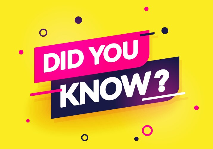 Modern did you know label Royalty Free Vector Image