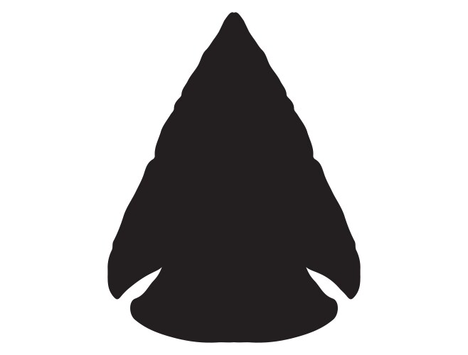 Native american stone arrowhead silhouette art Vector Image