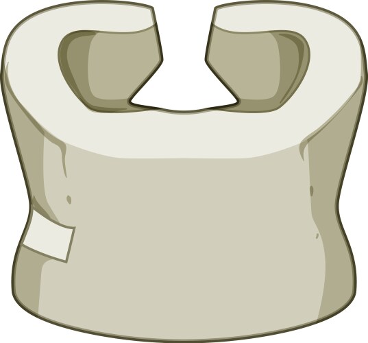 Pain cervical neck collar cartoon Royalty Free Vector Image