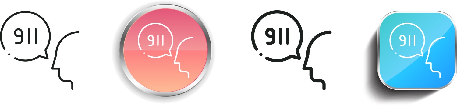 Call icon thin linear regular and button style Vector Image