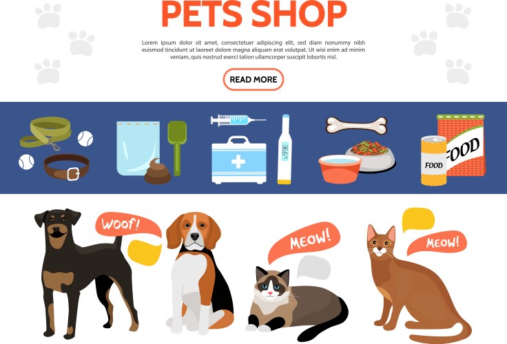 Flat garbage colorful concept Royalty Free Vector Image