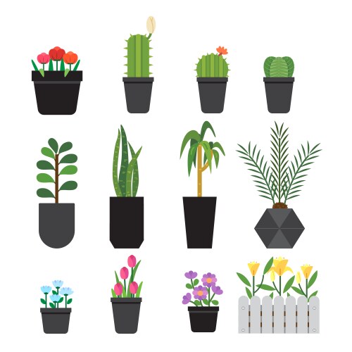 Clipart Plant Pot Vector Images (over 4,400)
