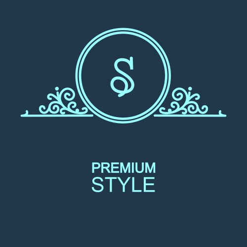 Monogram initial letter bsl bls sbl logo design Vector Image