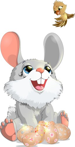 Cute rabbit cartoon Royalty Free Vector Image - VectorStock