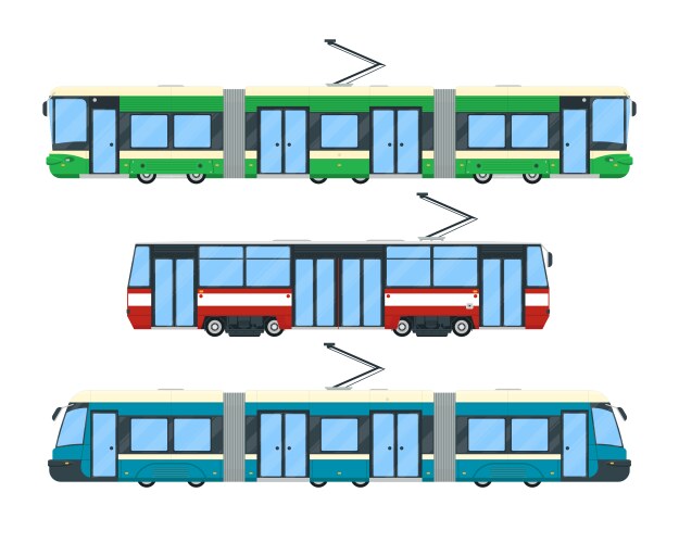 Bus set Royalty Free Vector Image - VectorStock