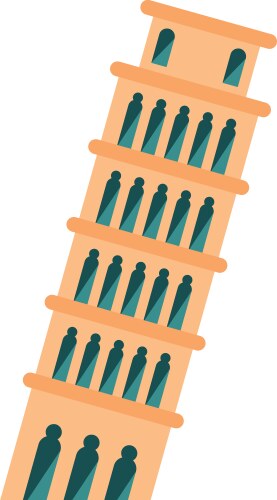 Famous italian landmark pisa tower coliseum Vector Image