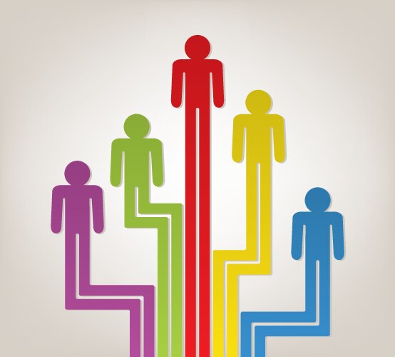 People cartoon symbols Royalty Free Vector Image