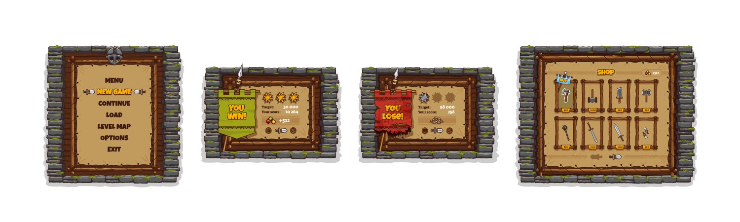 Game Menu Asset Vector Images (over 2,500)