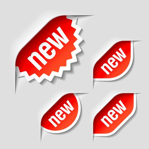 New labels Royalty Free Vector Image - VectorStock