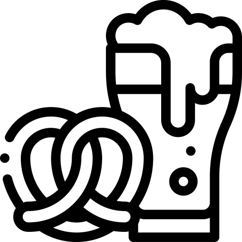 Beer pong icon thin linear style design isolated Vector Image