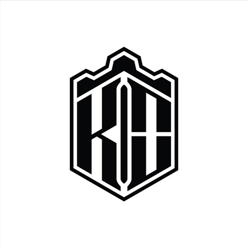 Lx logo monogram with emblem shield shape design Vector Image