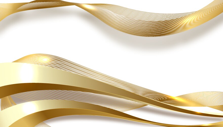 Luxury cream color background with golden line Vector Image