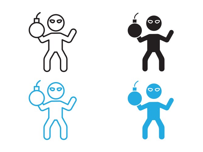 Gun with ammunition icon black and white outline Vector Image