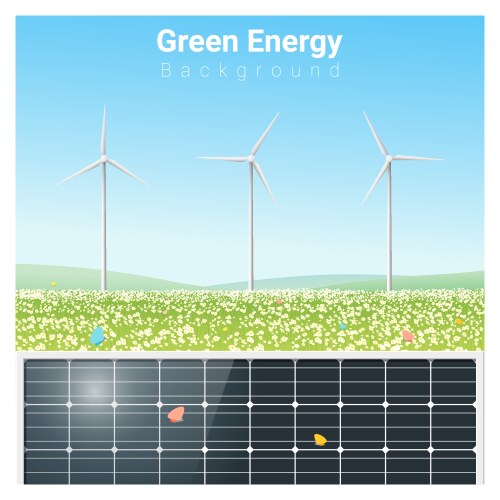 Energy concept background with solar panel Vector Image