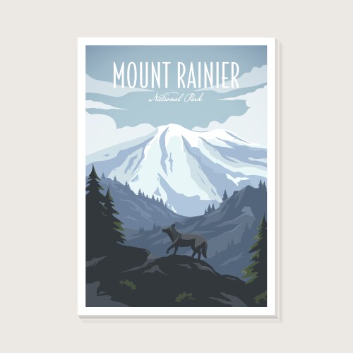 Mount rainier Vector Images & Graphics for Commercial Use | VectorStock