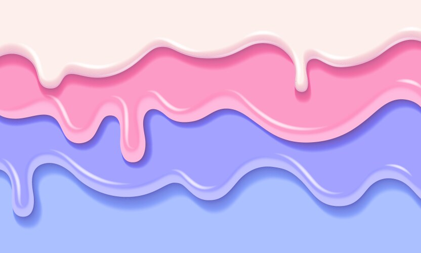 Realistic dripping chocolate texture border Vector Image