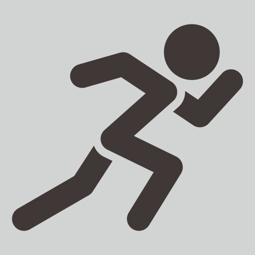 Run icon running man on white background Vector Image