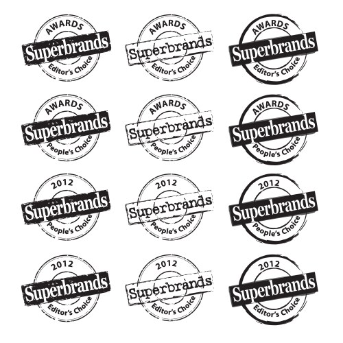 Rubber stamp original and superbrand Royalty Free Vector