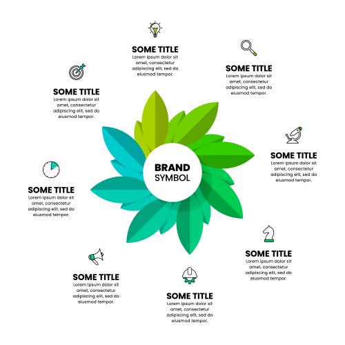 Infographic template 3 plant leaves with icons Vector Image