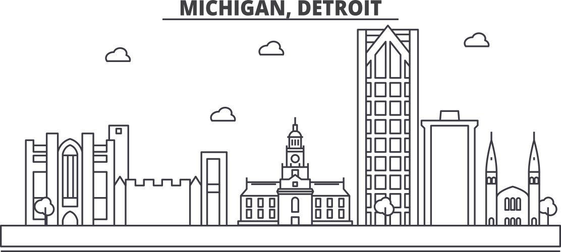 Detroit Skyline Vector Images (over 230)