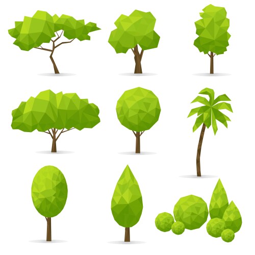 Trees set Royalty Free Vector Image - VectorStock