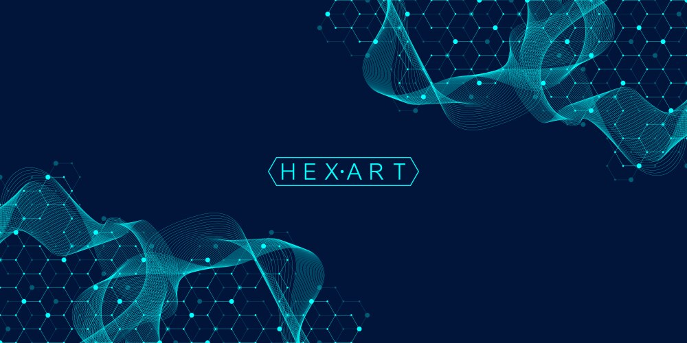 Technology Abstract Lines And Dots Connect Vector Image