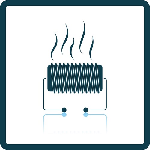 Electrical heater icon Royalty Free Vector Image