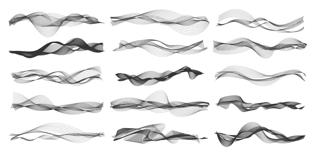 Abstract sound waves isolated on white background Vector Image