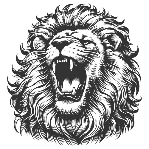 Scratch Art Animals Lion