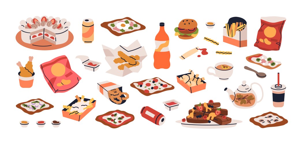 Junk Food Snacks Clipart