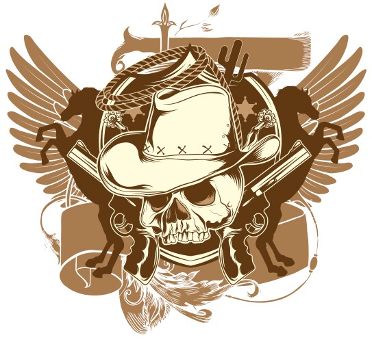 Skull with cap logo Royalty Free Vector Image - VectorStock