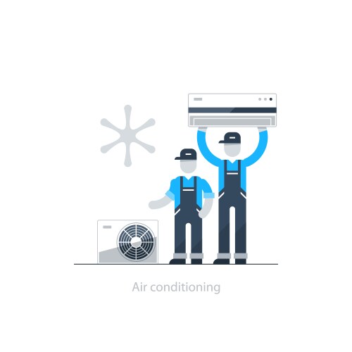 Air conditioning services and maintenance Vector Image