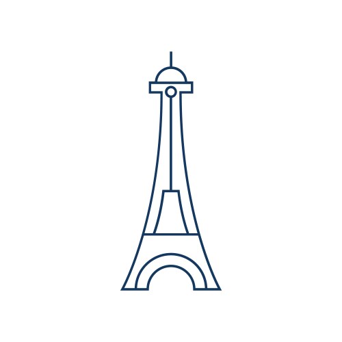 Eiffel tower logo Royalty Free Vector Image - VectorStock