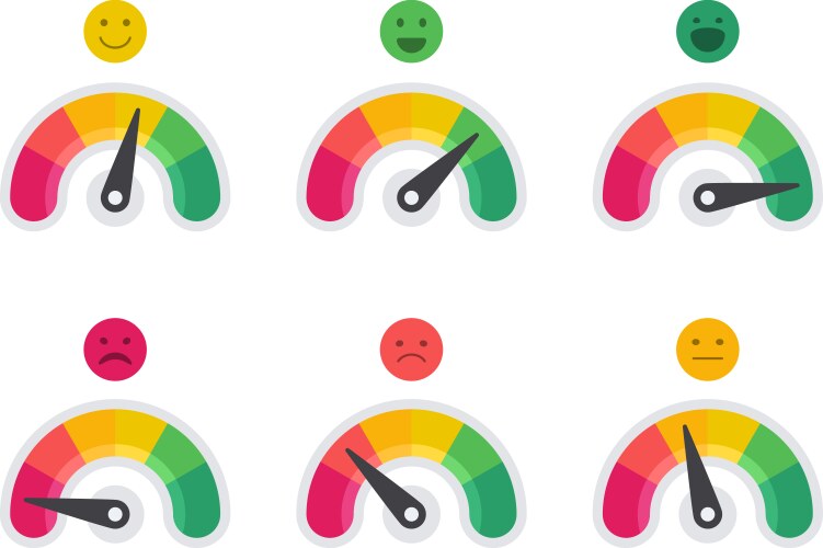 Customer feedback scale flat Royalty Free Vector Image